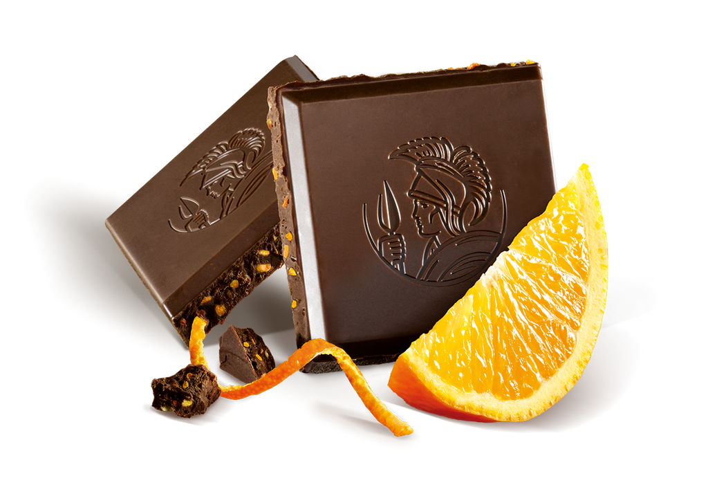 Tableta ciocolata neagra cu coaja de portocala - 100g – CiocolataOradea